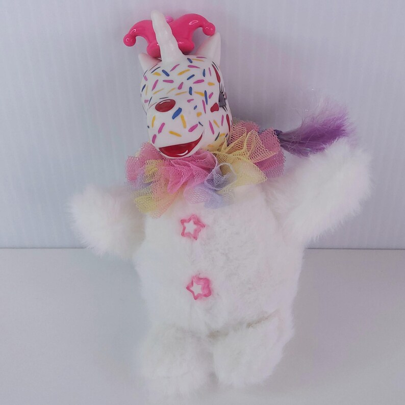 Pony Horse Clown Plush Soft Doll White Keyring Keychain Handmade in ...