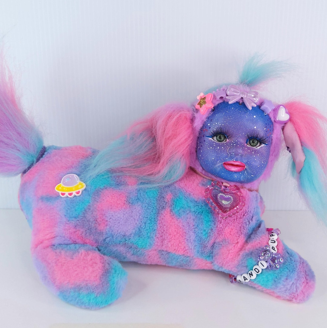 Baby Kandi Pup Dog Doll Plush Soft Toy Handpainted Vinyl Face Creepy ...