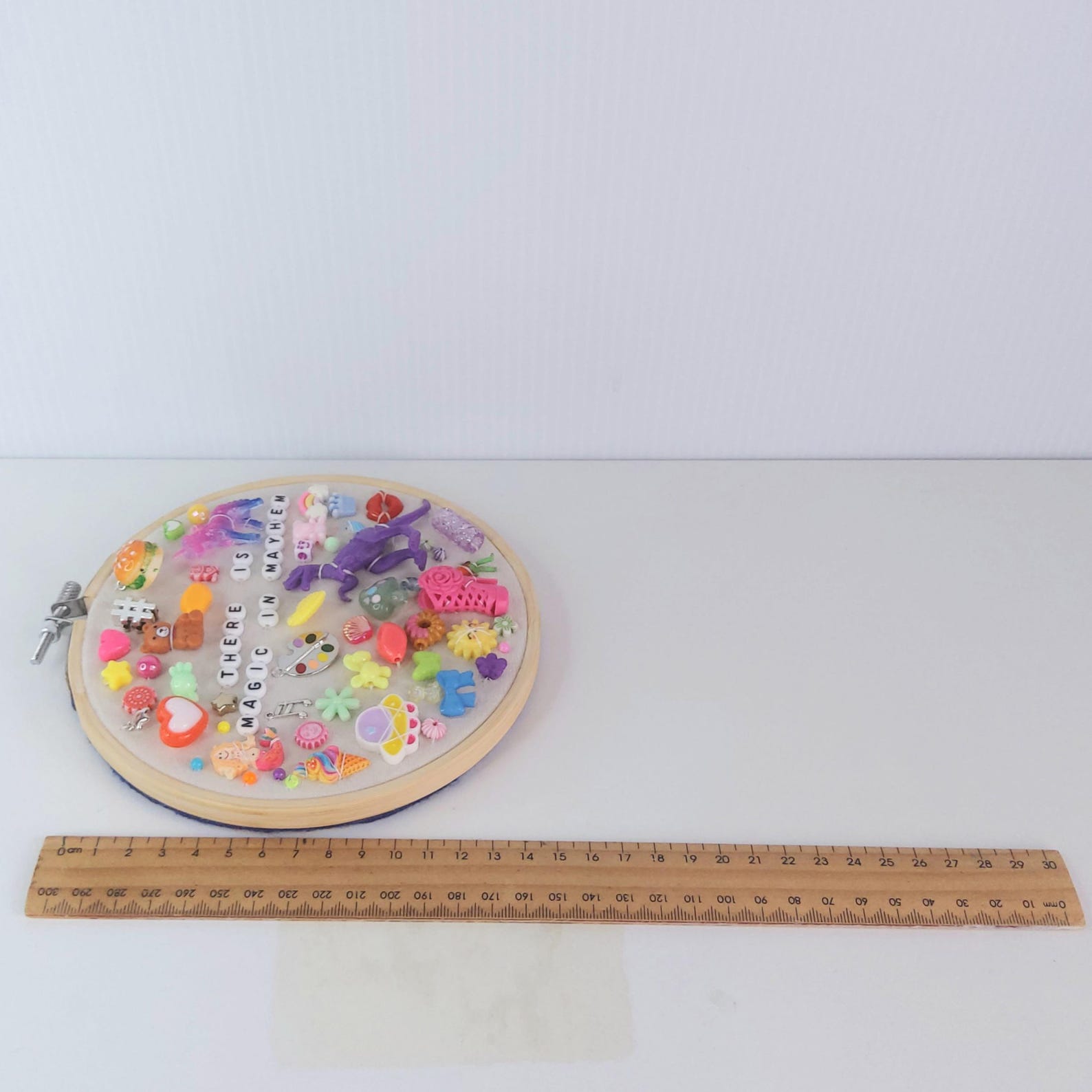 Funny Weird Bead Charm Quote Saying in Embroidery Hoop Wall Ornament ...