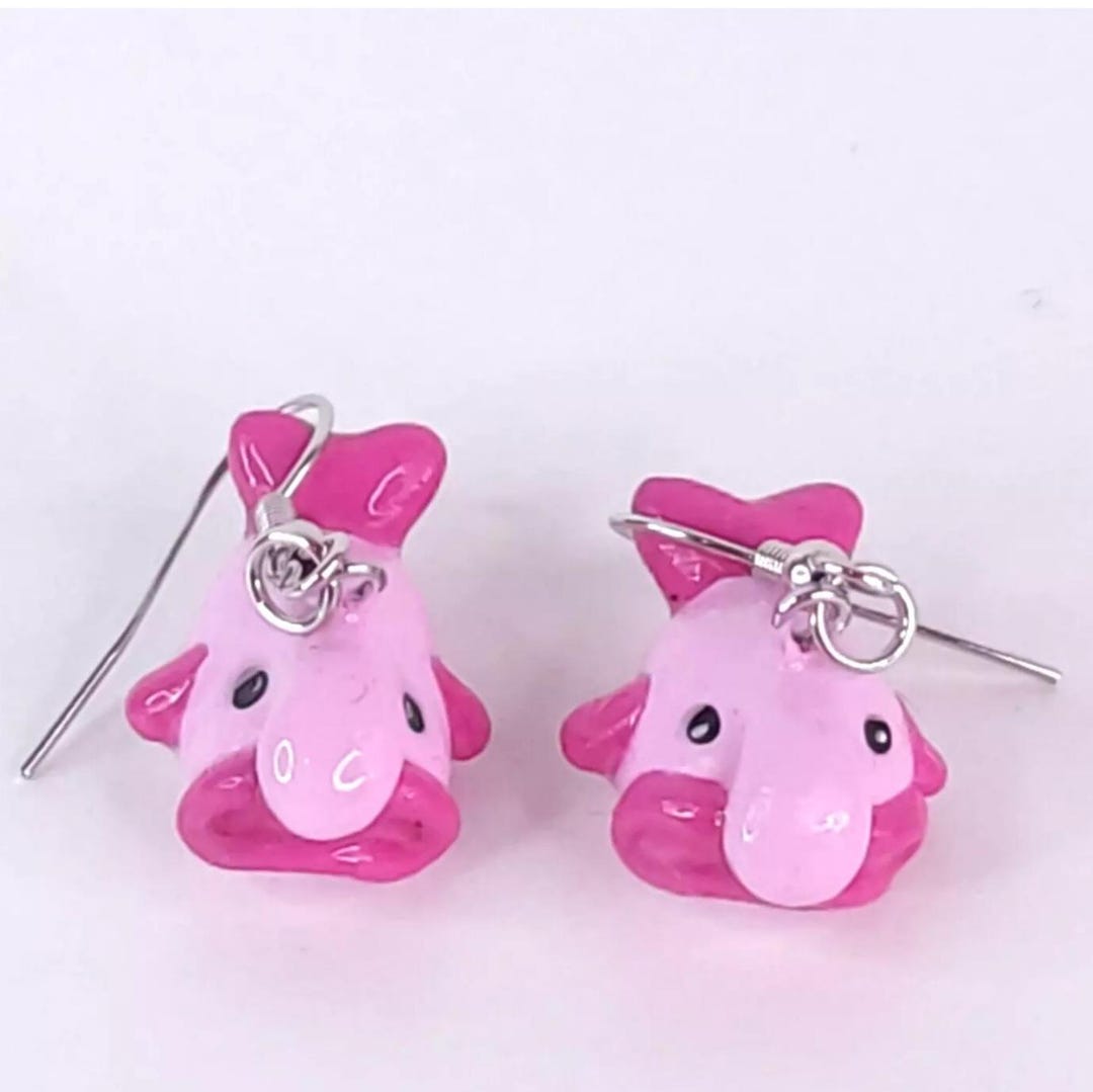 Handsculpted Blobfish Figure Earrings Pink Handmade Made in Australia ...