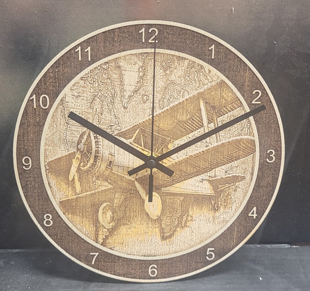 3 D Illusion Bi Plane Clock - Etsy