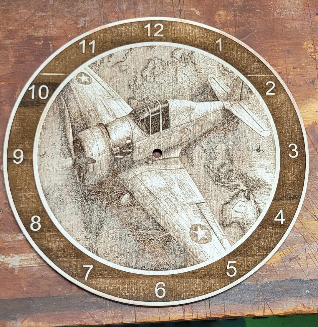 3 D Illusion Plane Clock - Etsy