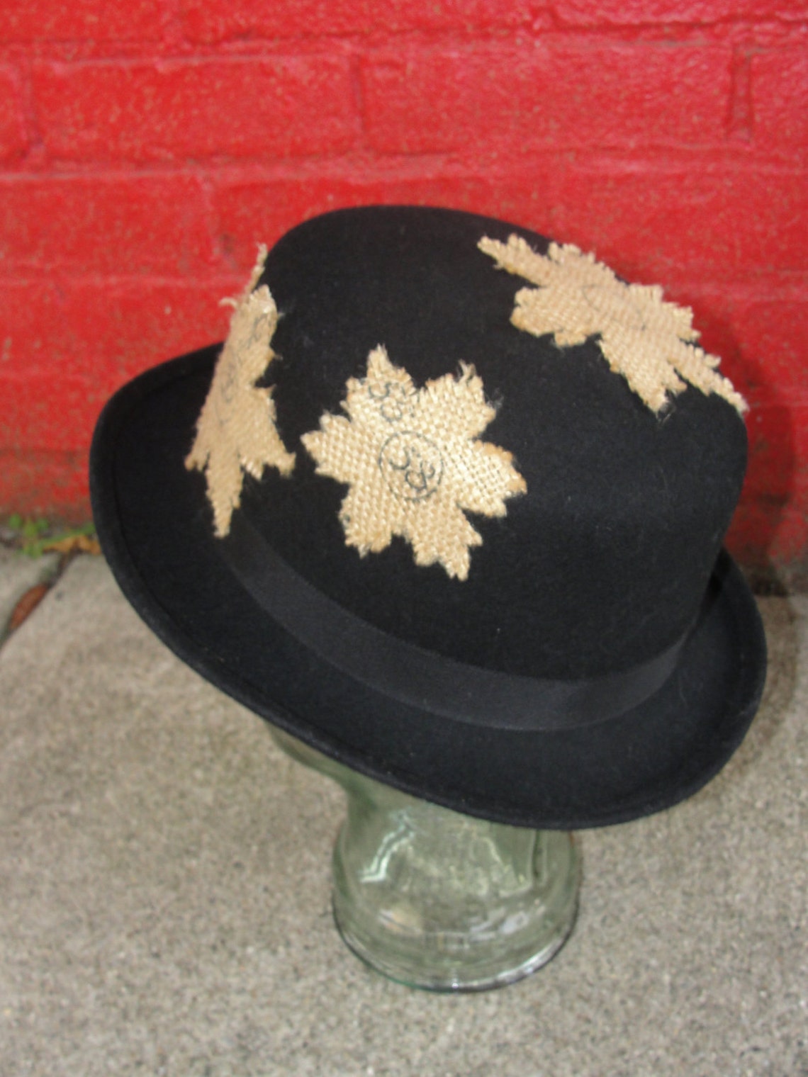 Anatomy of a Flake Bowler Vintage Hat Black OOAK Upcycled - Etsy