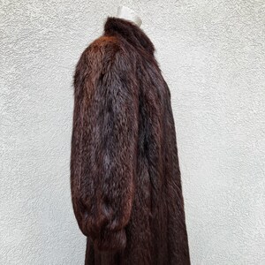Vintage 40s Stunning Coypu Nutria Black Brown Full Length Argentinian ...
