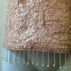 60s Luscious Pink Beaded Shell MINT International Shipping - Etsy