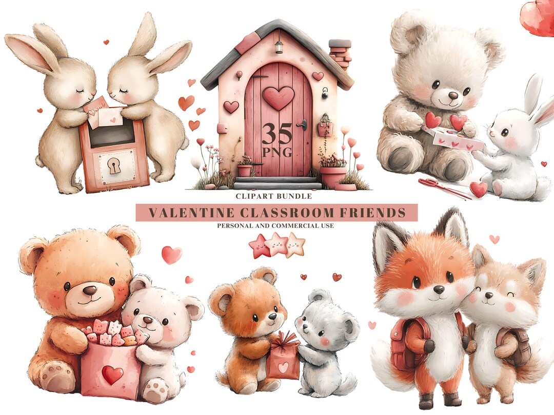 Classroom Valentine Clipart – Valentine School & Friendship Graphics ...