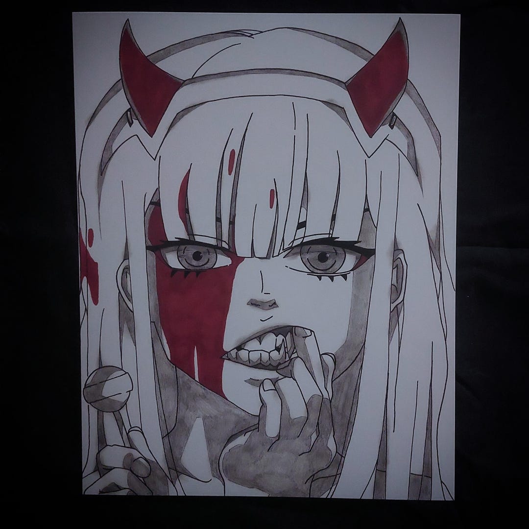 Zerotwo Anime Art Print Darling in the Franxx - Etsy