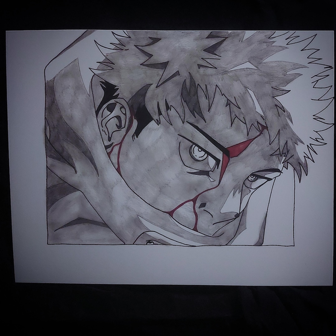 Yuji Itadori Anime Art Print Jujutsu Kaisen Wall Decor - Etsy