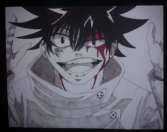 Megumi Fushiguro and Demon Dog Jujutsu Kaisen Anime Perler Bead Sprite ...