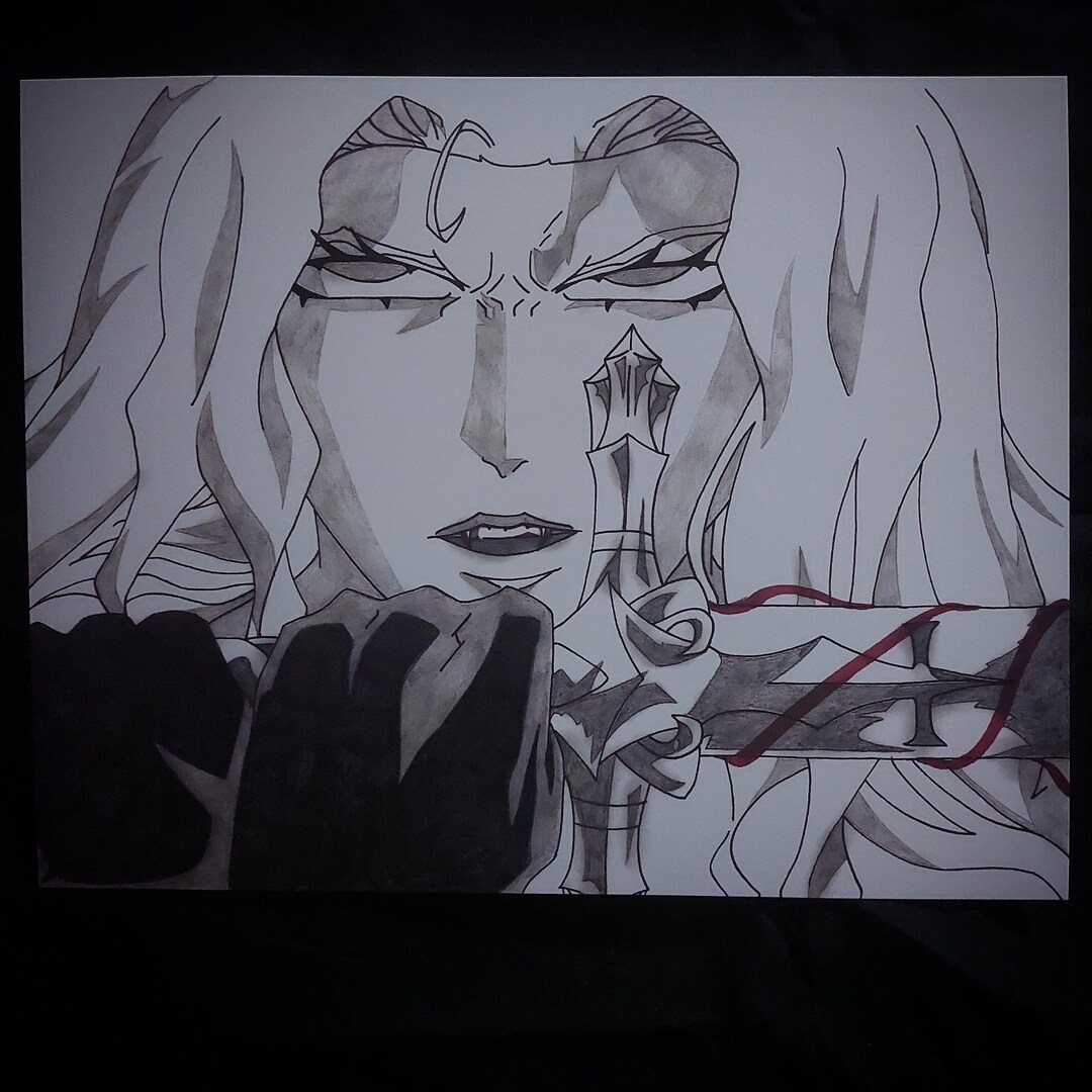 Alucard Anime Art Print Castlevania Wall Decor - Etsy