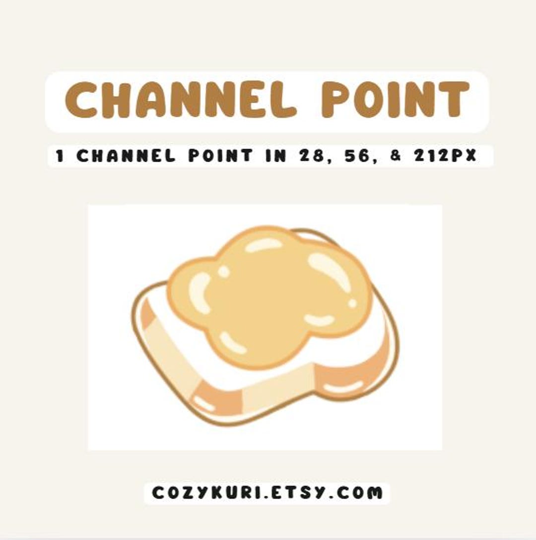 Honey Toast Channel Point | Cute Kawaii Twitch Channel Point | Icon for ...