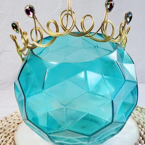 Gold WIRE WRAPPED Elven CROWN Tiara Coronet W/ Iridescent Gemstones ...