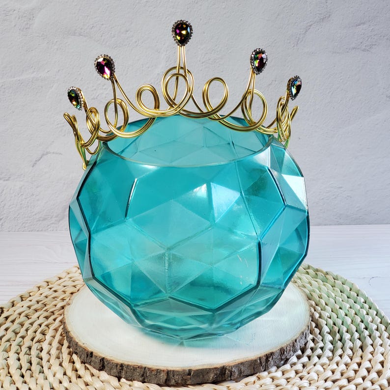 Gold WIRE WRAPPED Elven CROWN Tiara Coronet W/ Iridescent Gemstones ...