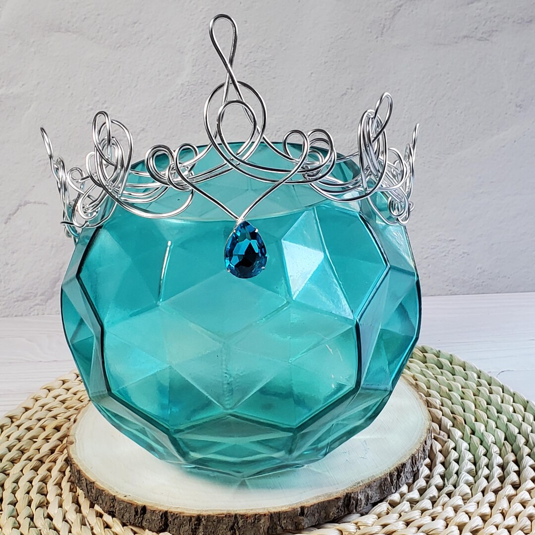 Silver WIRE WRAPPED Elven CROWN Tiara Coronet Sapphire Gemstones Adult ...