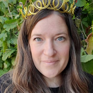 Gold WIRE WRAPPED Elven CROWN Tiara Coronet W/ Iridescent Gemstones ...