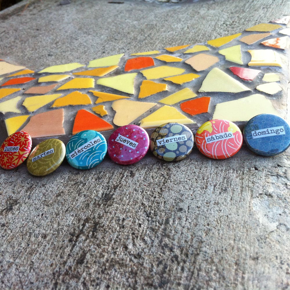 Días De La Semana Spanish Days of the Week Button or Magnet - Etsy