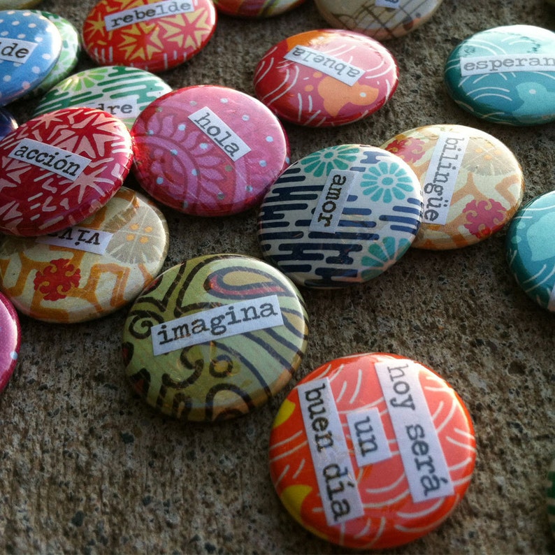 Bailamos - Spanish Language Pinback Button - Etsy