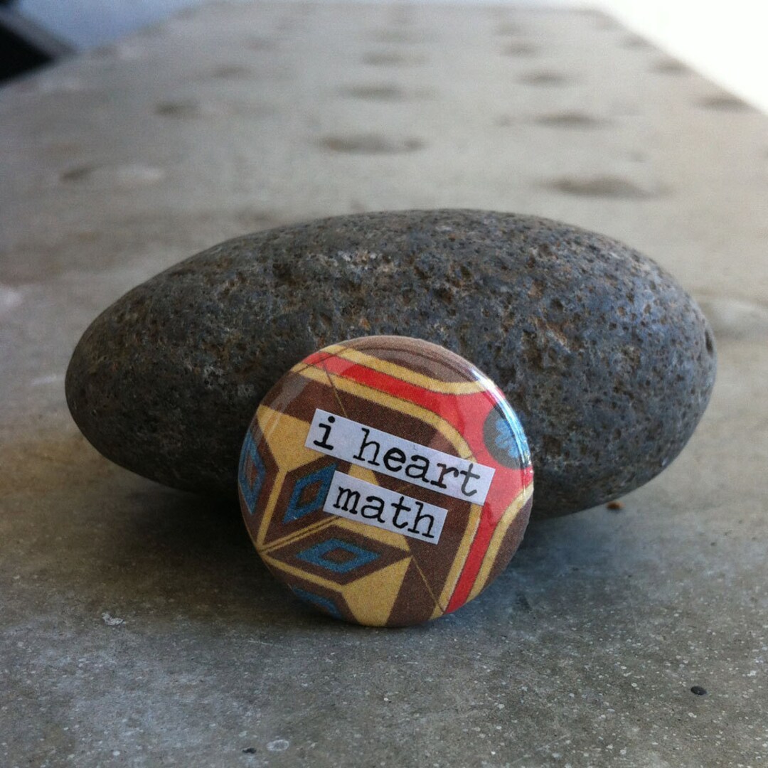 I Heart Math - Collage Pinback Button, Magnet, Zipper Pull, Mirror ...