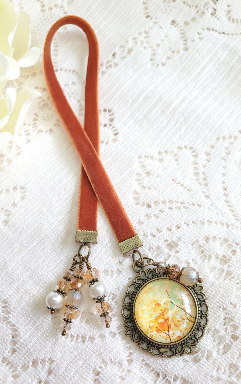Beautiful Velvet Ribbon Bookmark Book Thong Book Jewelry - Etsy