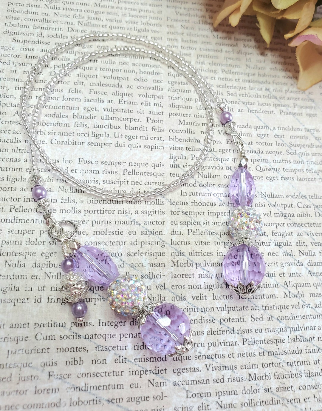 Beaded Bookmark, Book Thong, Book Jewelry, Bookish Gift, Reader Gift ...