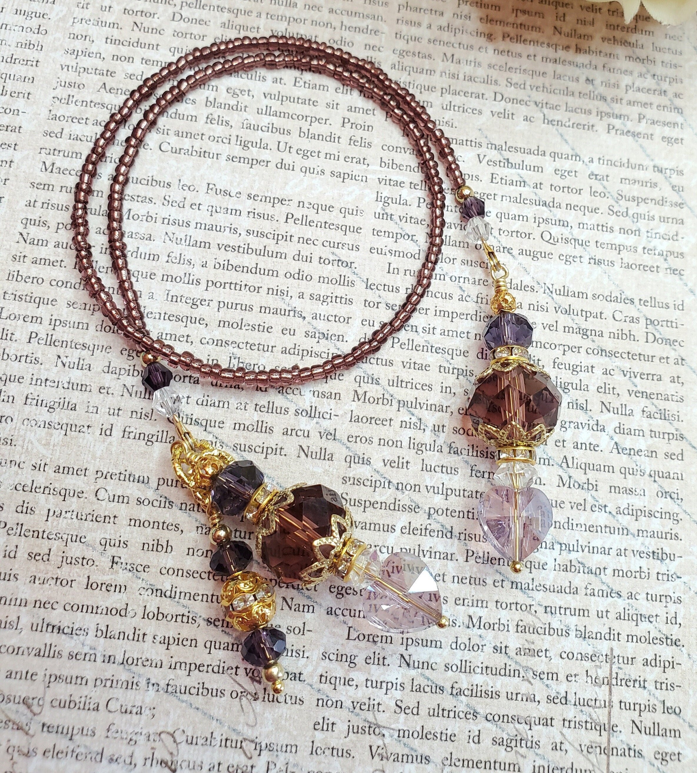 Beaded Bookmark, Book Thong, Book Jewelry, Bookish Gift, Reader Gift ...