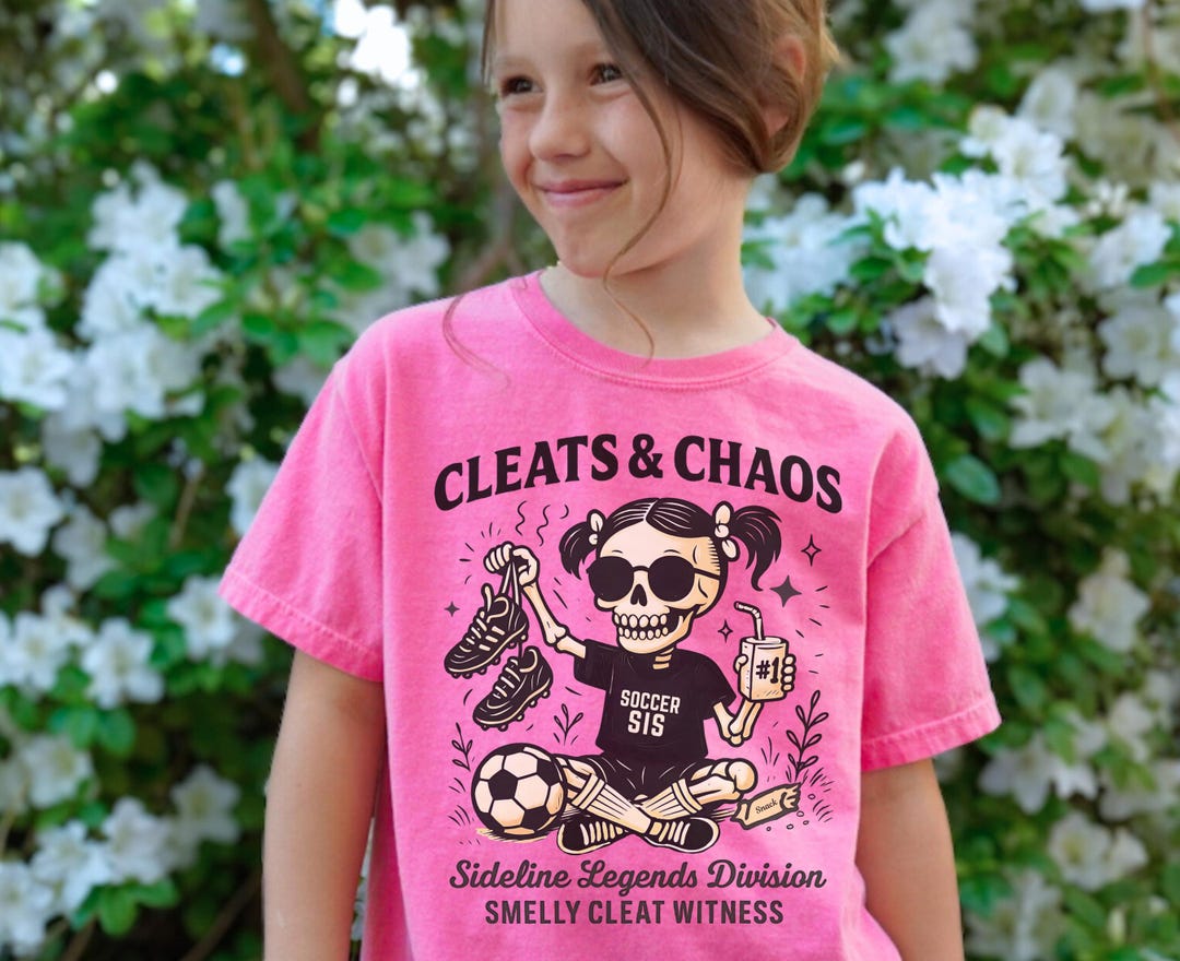 Custom Funny Soccer Sister Shirt, Youth Cleats & Chaos Tee, Comfort ...
