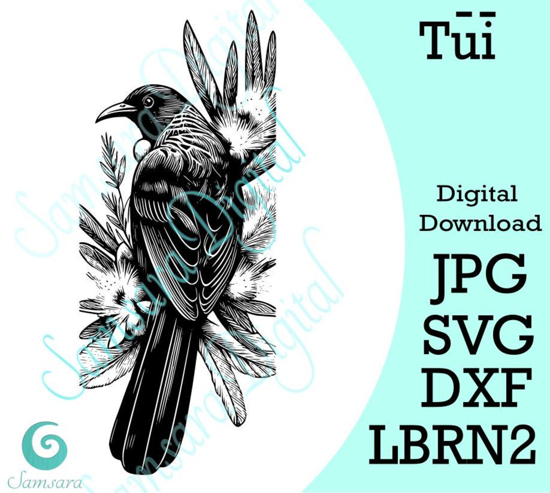 Tui Bird Svg, Digital Download for Laser Engraving, Home Decor, Signs ...