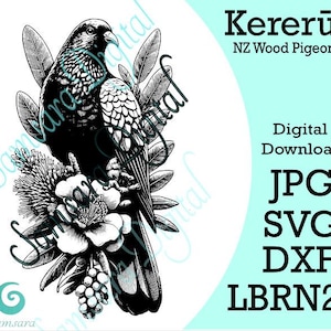 Kereru / NZ Wood Pigeon Bird Svg, Digital Download for Laser Engraving ...