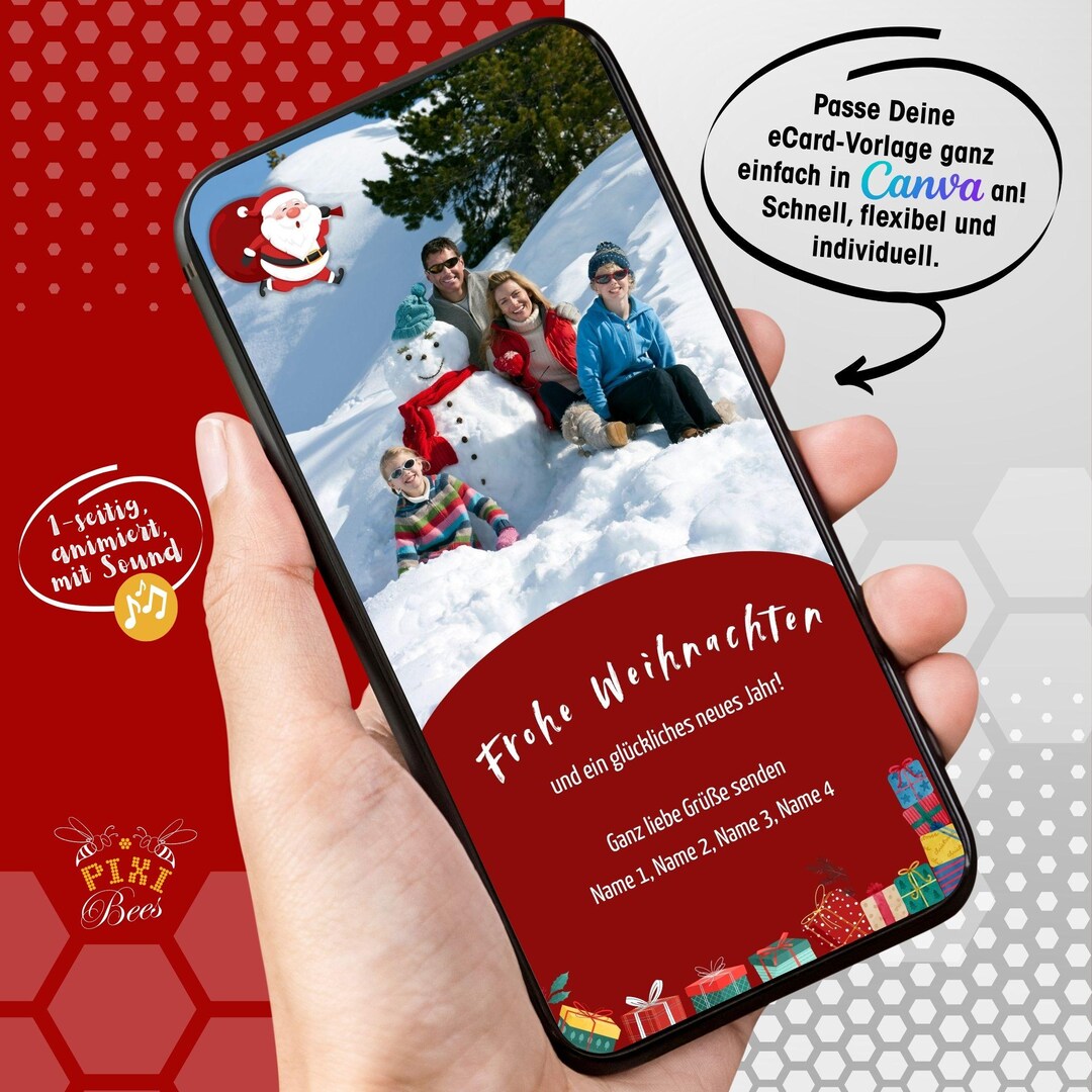 Animated Christmas Ecard With Music | Personalized Digital Greeting ...
