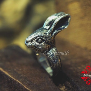 The Big Bunny 925 Sterling Silver Ring - Etsy Canada