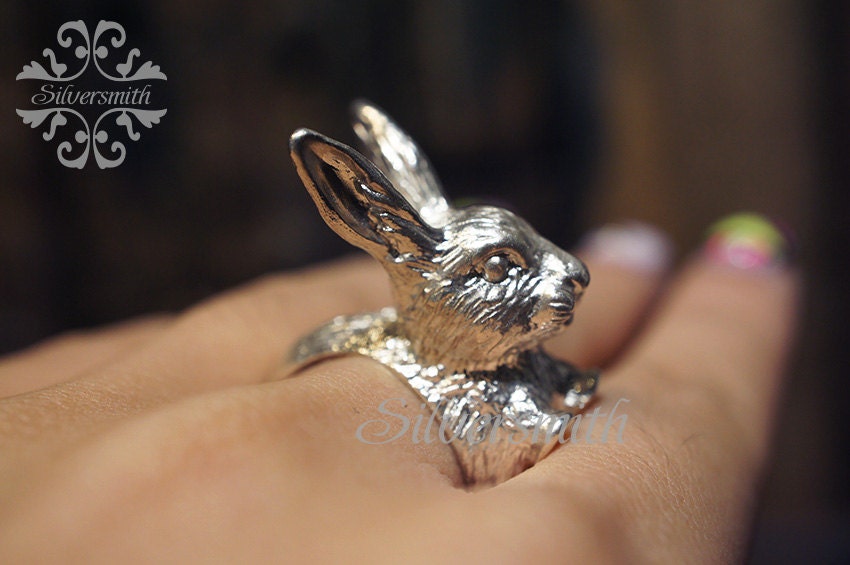 Bunny 925 Sterling Silver Ring - Etsy