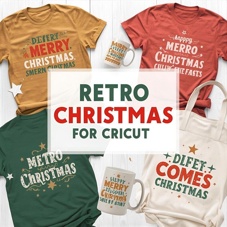 50+ Retro Christmas SVG Designs | Groovy Holiday SVG Bundle | Vintage ...