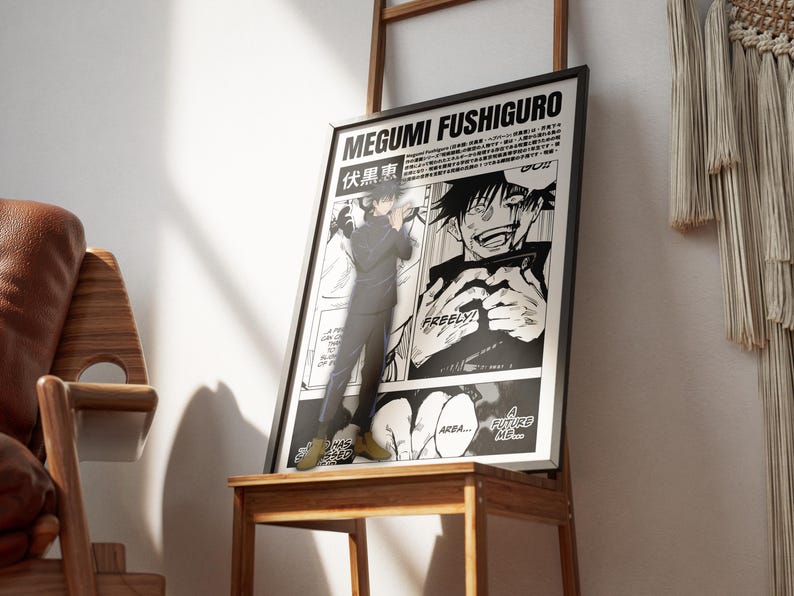 Jujutsu Kaisen Megumi Fushiguro Poster, 1 Piece Set Manga Art, Anime ...