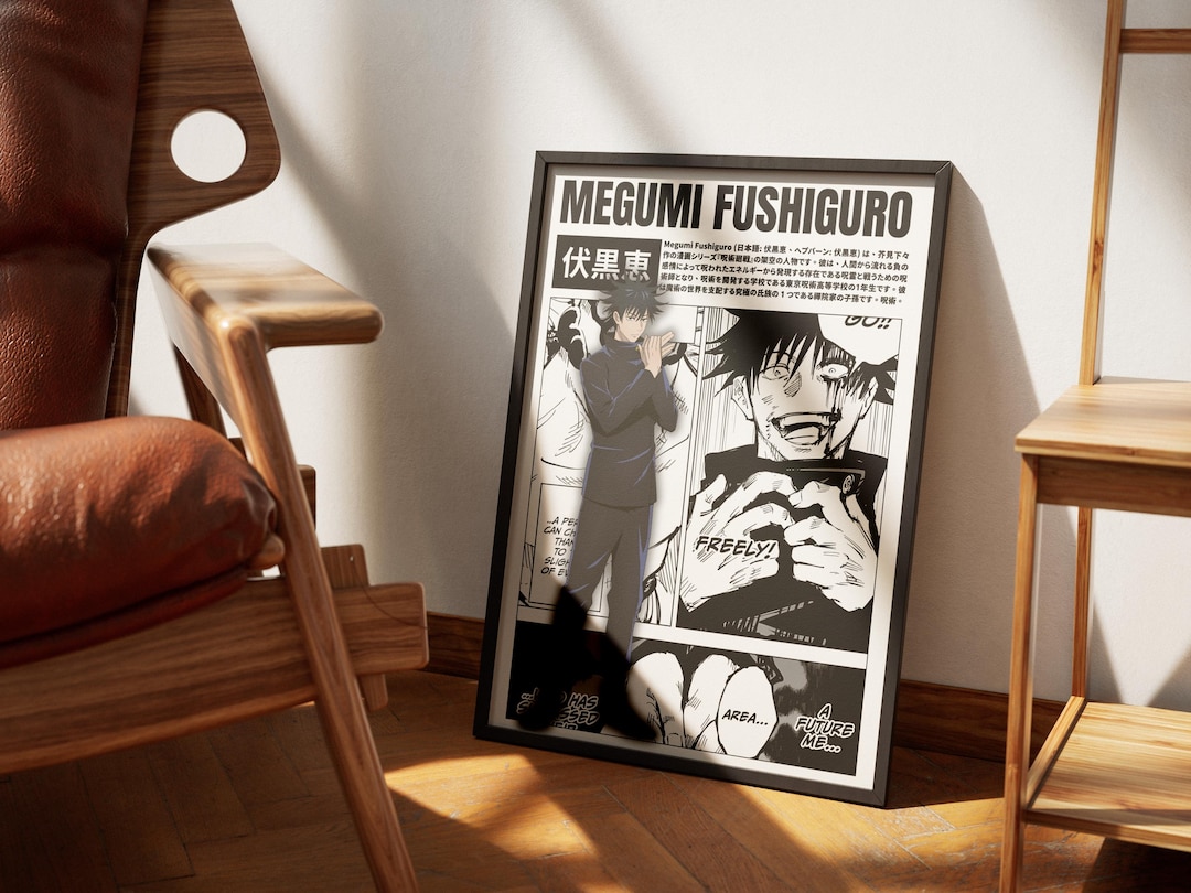 Jujutsu Kaisen Megumi Fushiguro Poster, 1 Piece Set Manga Art, Anime ...