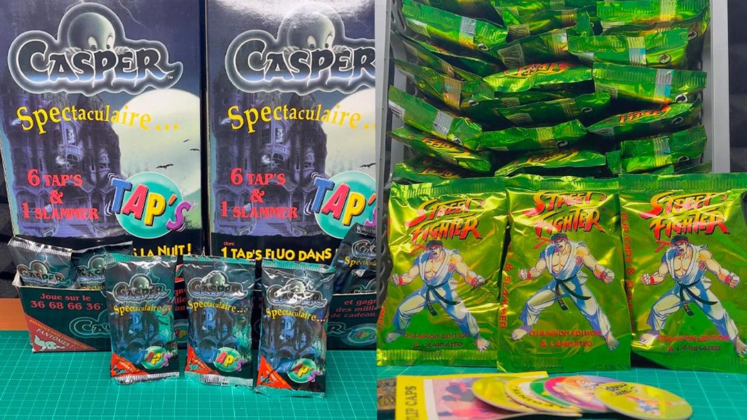 1995 Casper & Street Fighter Pogs Sealed | Vintage 90s Factory Sealed ...