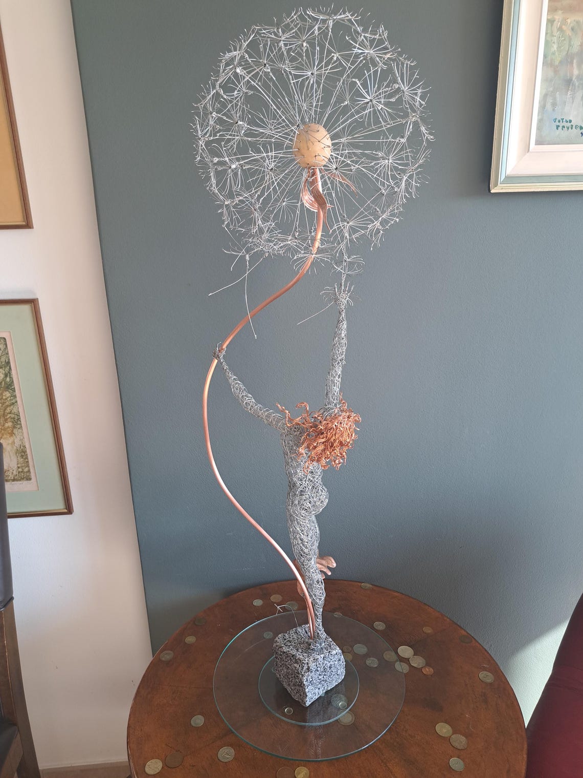 Pick Your Wish Wire Sculpture, Shelf Art Décor, Fantasy Fairy Statue ...