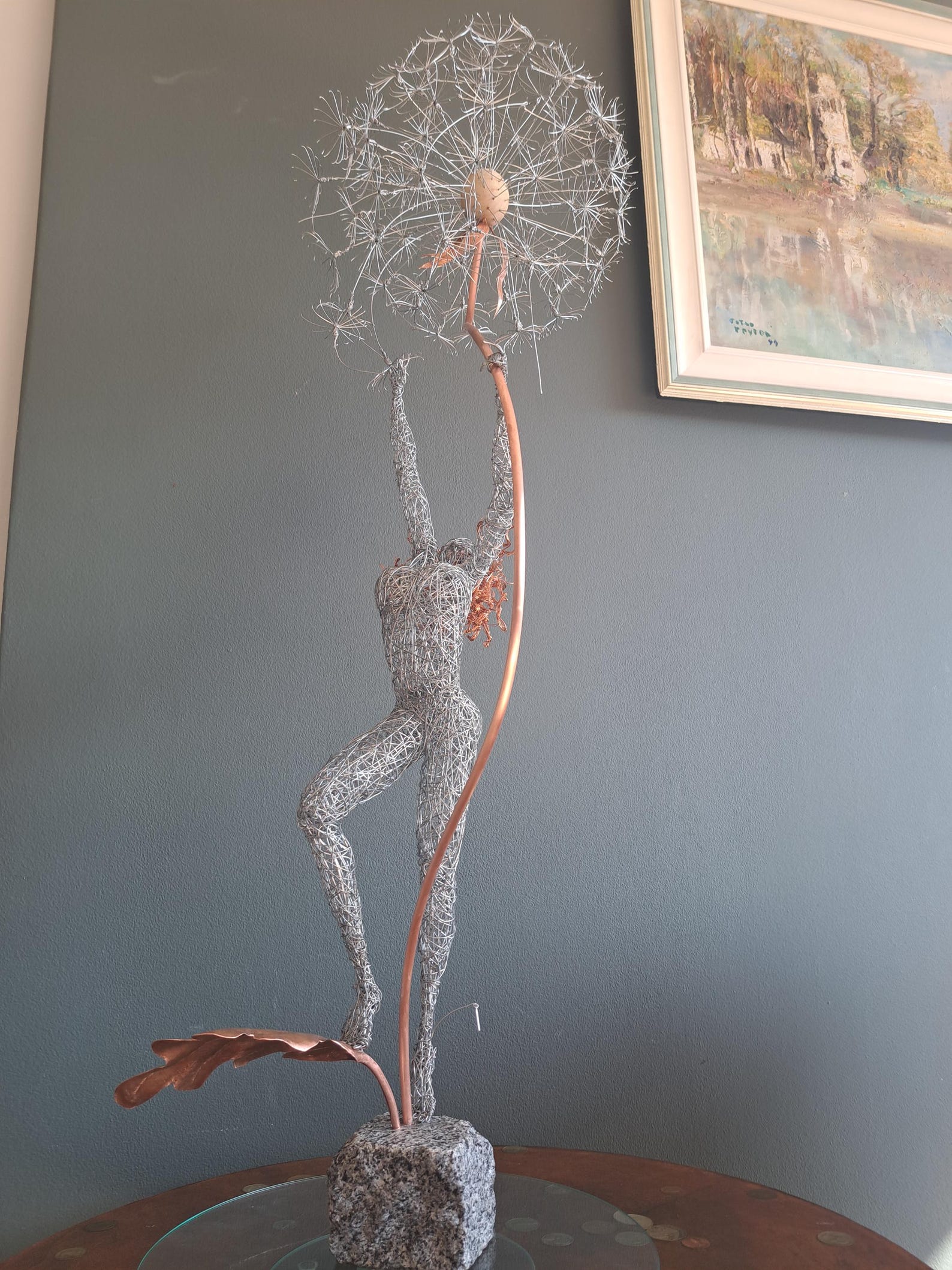 Pick Your Wish Wire Sculpture, Shelf Art Décor, Fantasy Fairy Statue ...