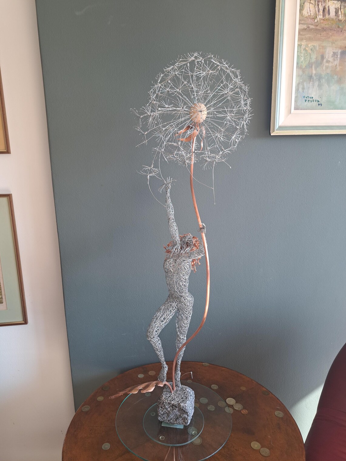Pick Your Wish Wire Sculpture, Shelf Art Décor, Fantasy Fairy Statue ...
