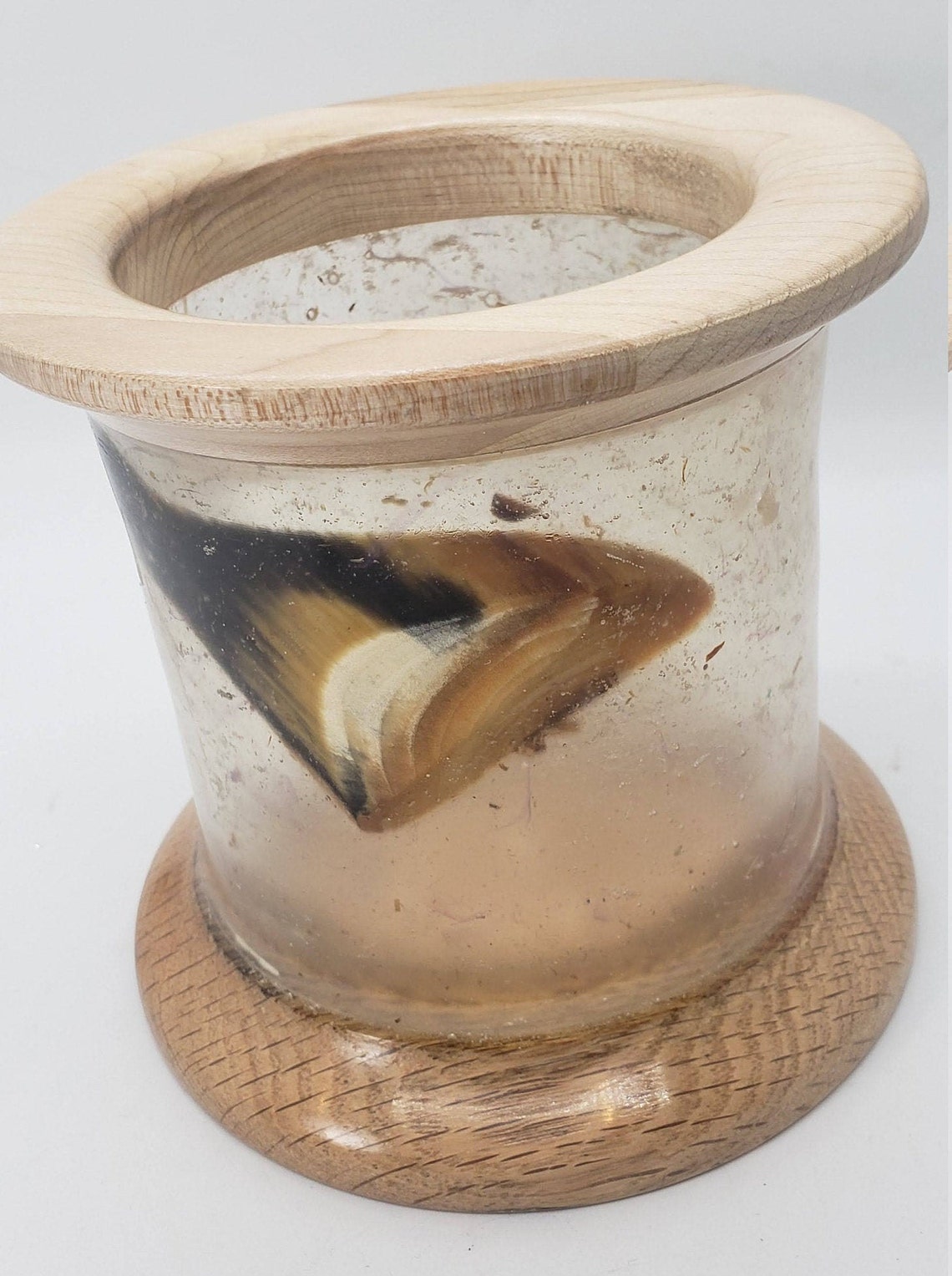 Translucent Wood and Resin Vase. Made From Cherry Rim - Etsy