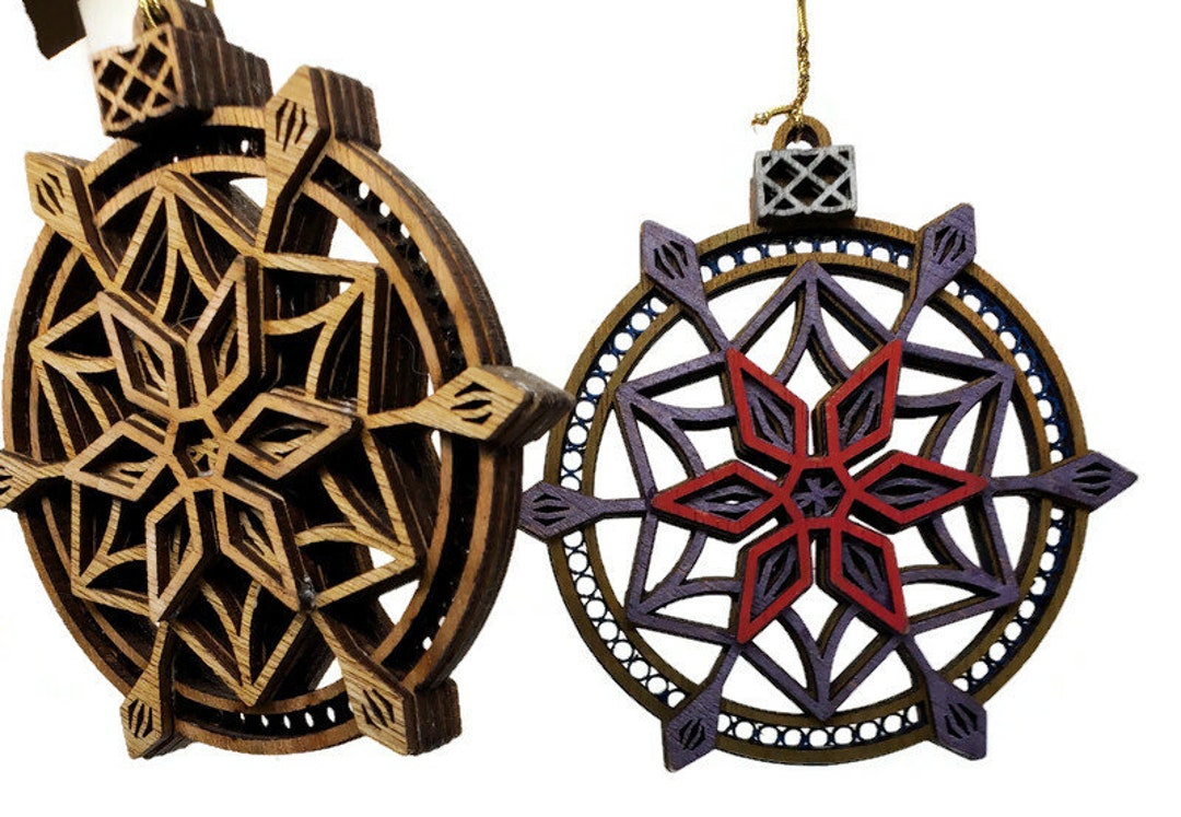 DIY Holiday Wooden Mandala Christmas Bulbkit, Great Gift for Crafters ...