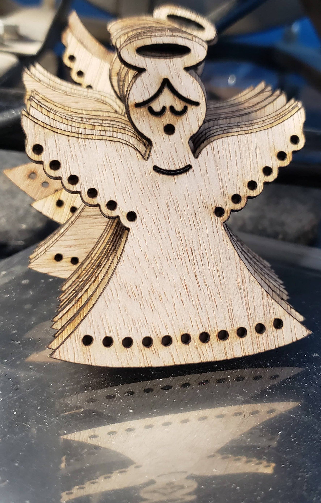 Laser-Cut Wooden Angels-Kids crafts religious decorations - Etsy.de