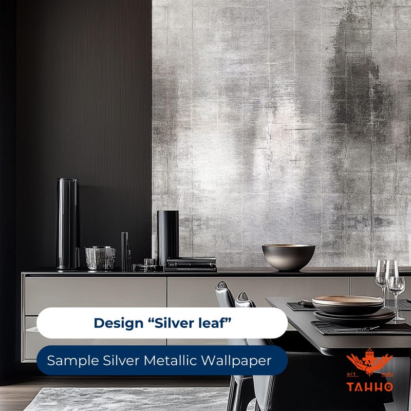 Silver Wallpaper - Etsy