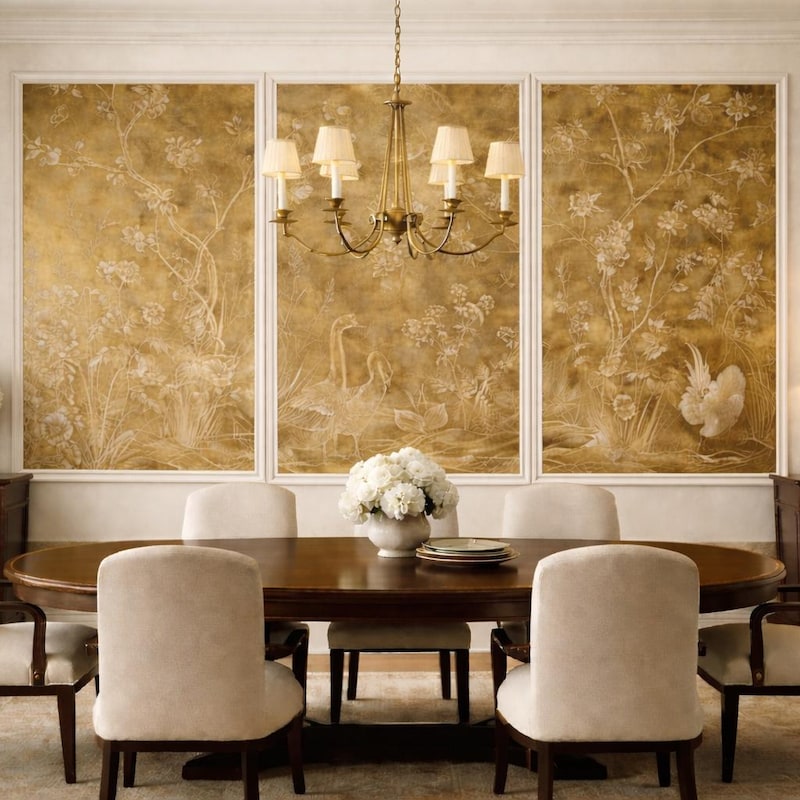 Handpainted Wallpaper Silk - Etsy