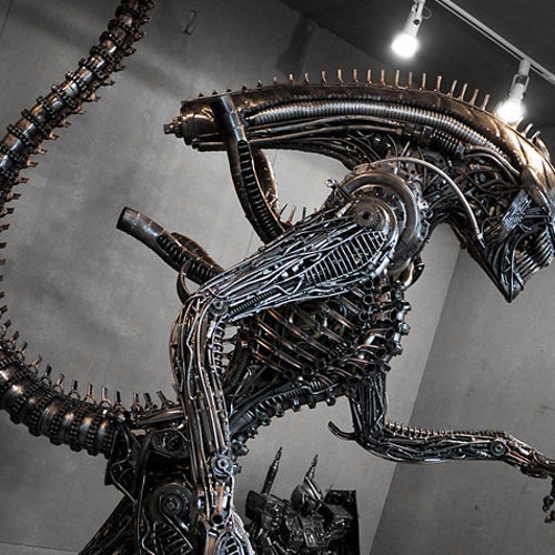 Steampunk Recycled Metal Horror Monster made-to-order - Etsy