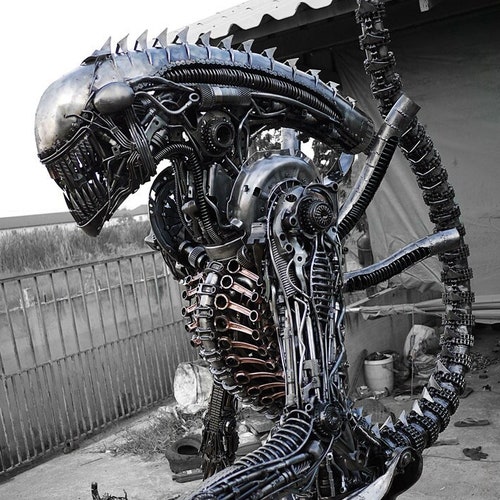 Aggressive Recycled Metal Monster Made-to-order / Recycle - Etsy UK