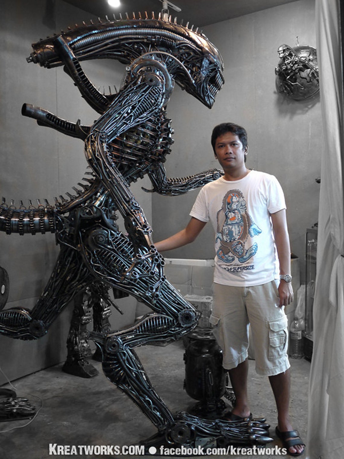 Steampunk Recycled Metal Horror Monster (made-to-order) - Etsy