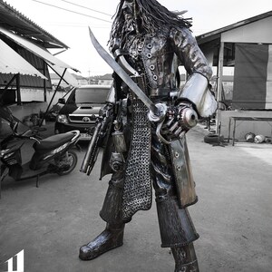 Steampunk Recycled Metal Pirate (made-to-order) - Etsy