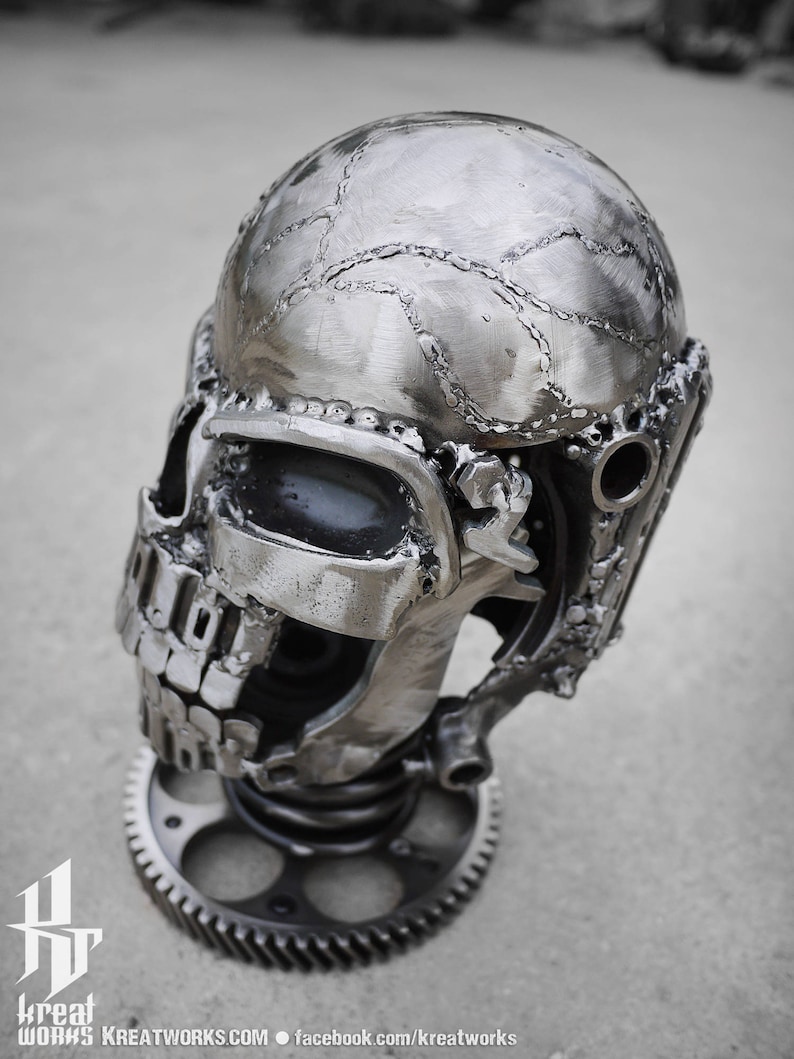 Recycled Metal Skull | Etsy