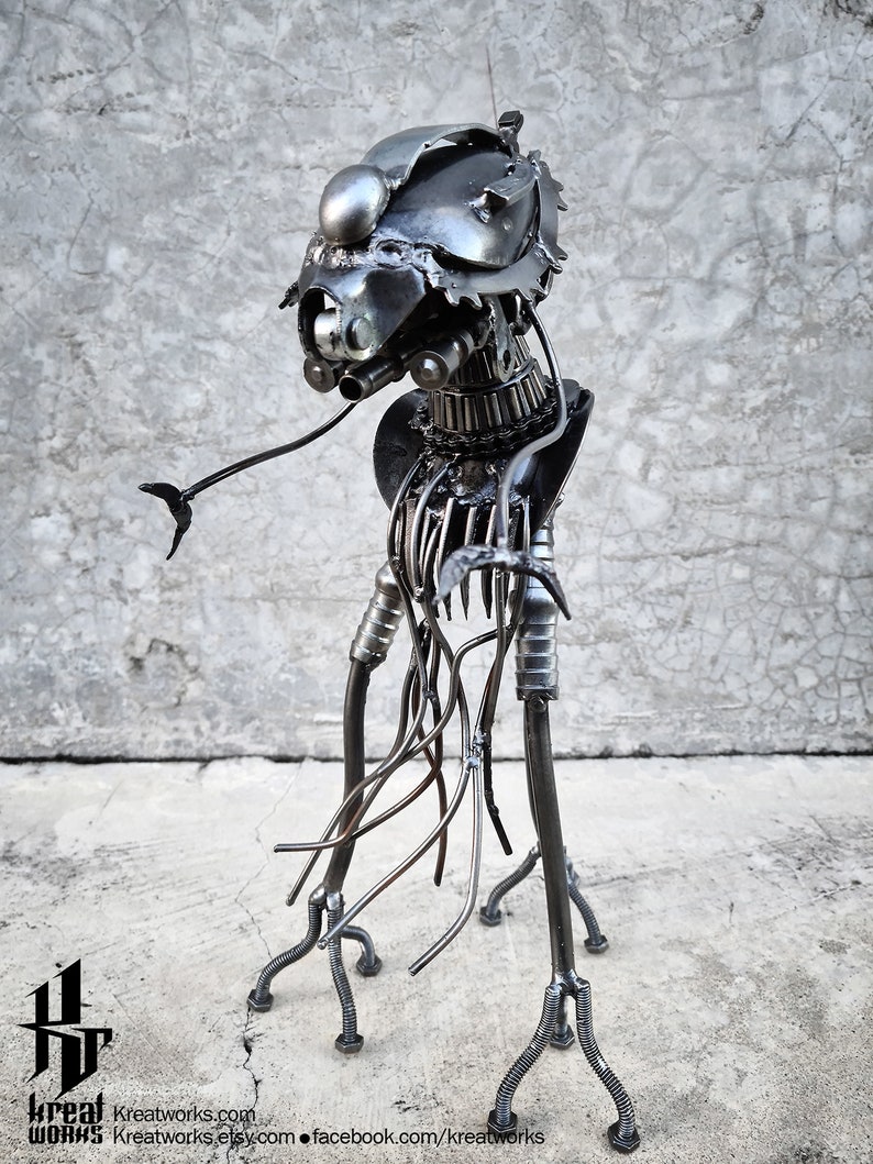 Mini Steampunk Recycled Metal Alien Tripod - Etsy