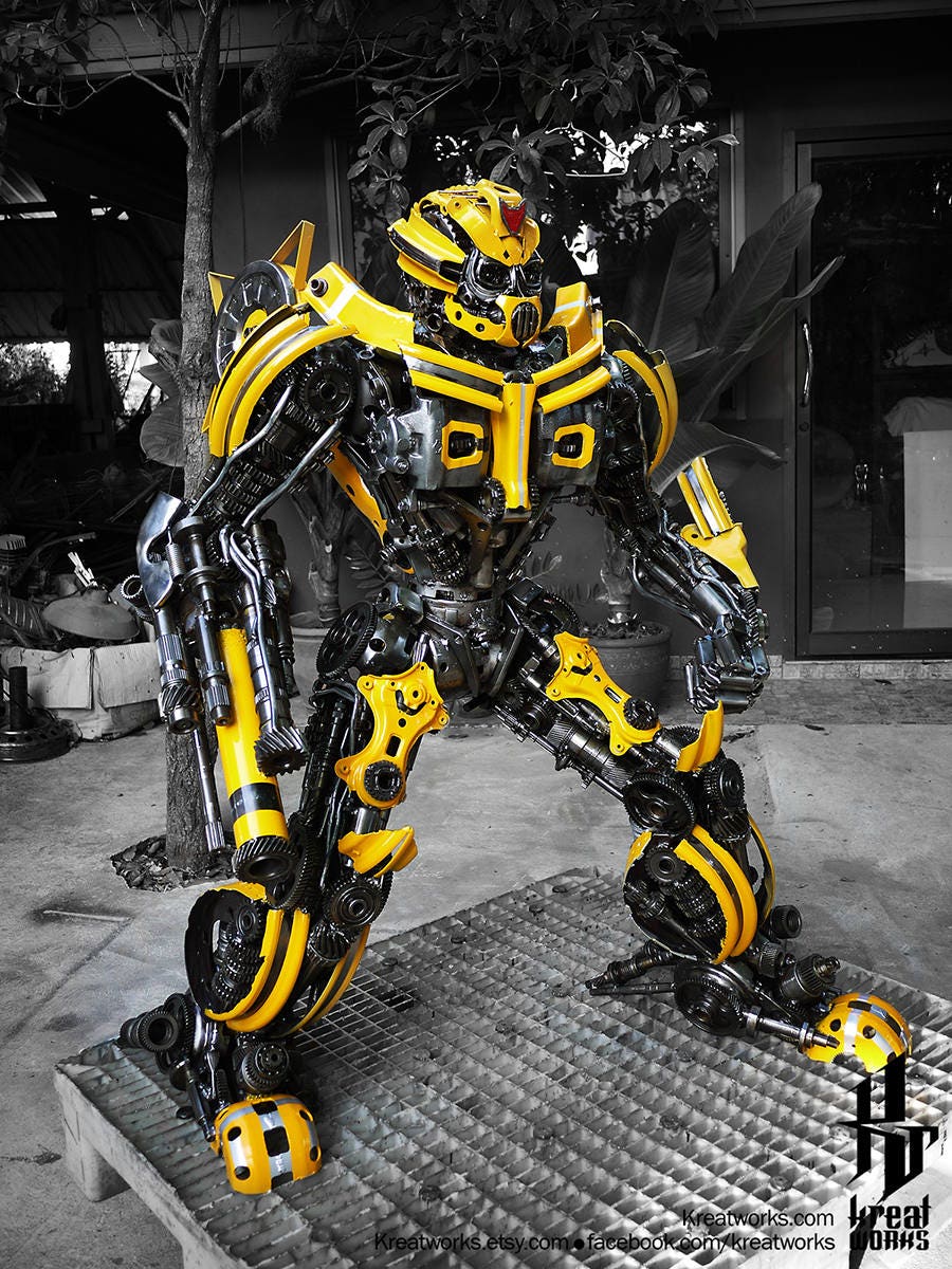 Recycled Metal Boxing Robot ( 1.3 M Height ) - Etsy